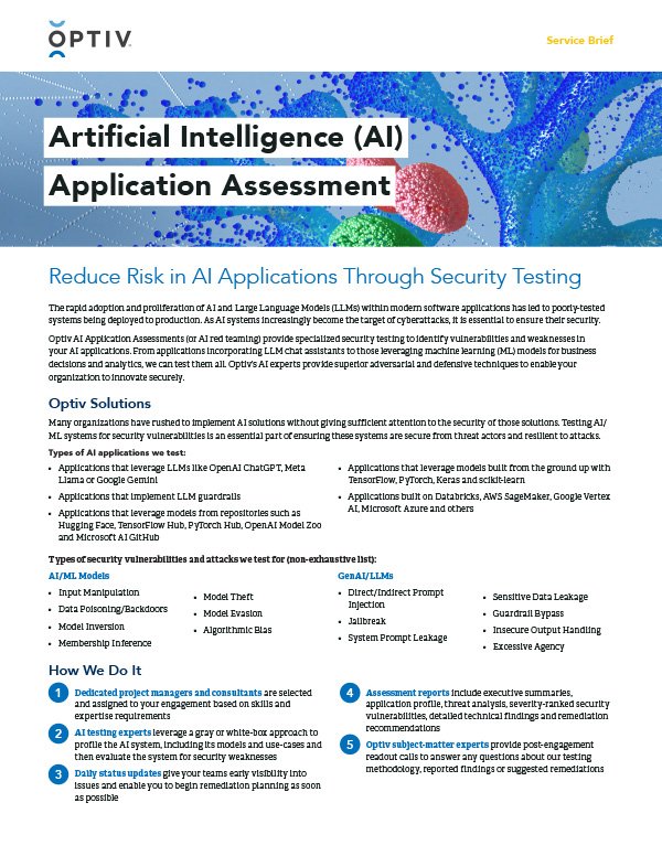 Artificial Intelligence (AI) Application Assessment | Optiv